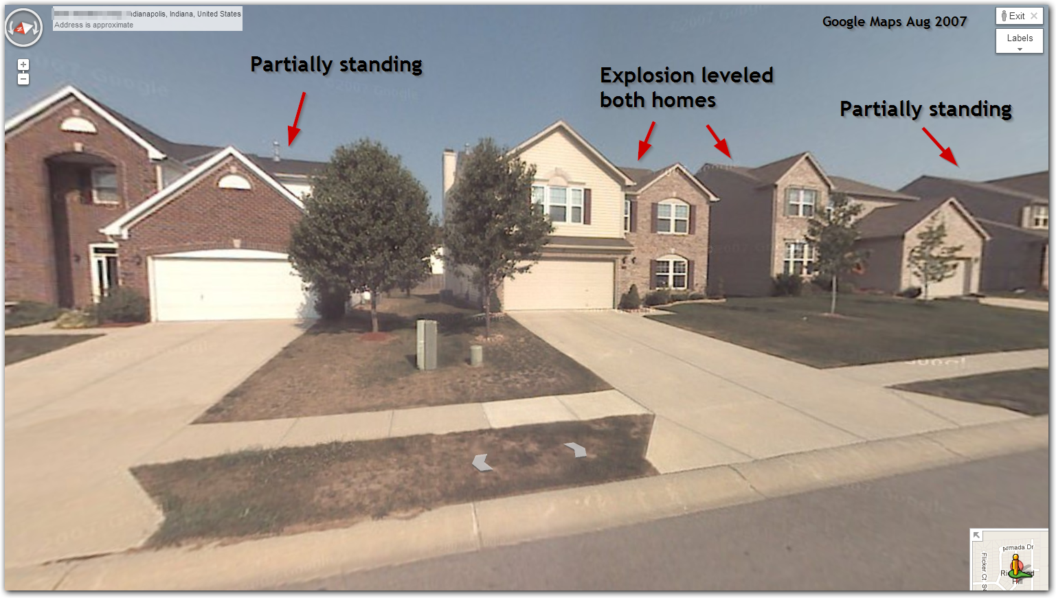 Indianapolis IN: Before and After Photos of South Side Home Explosion ...